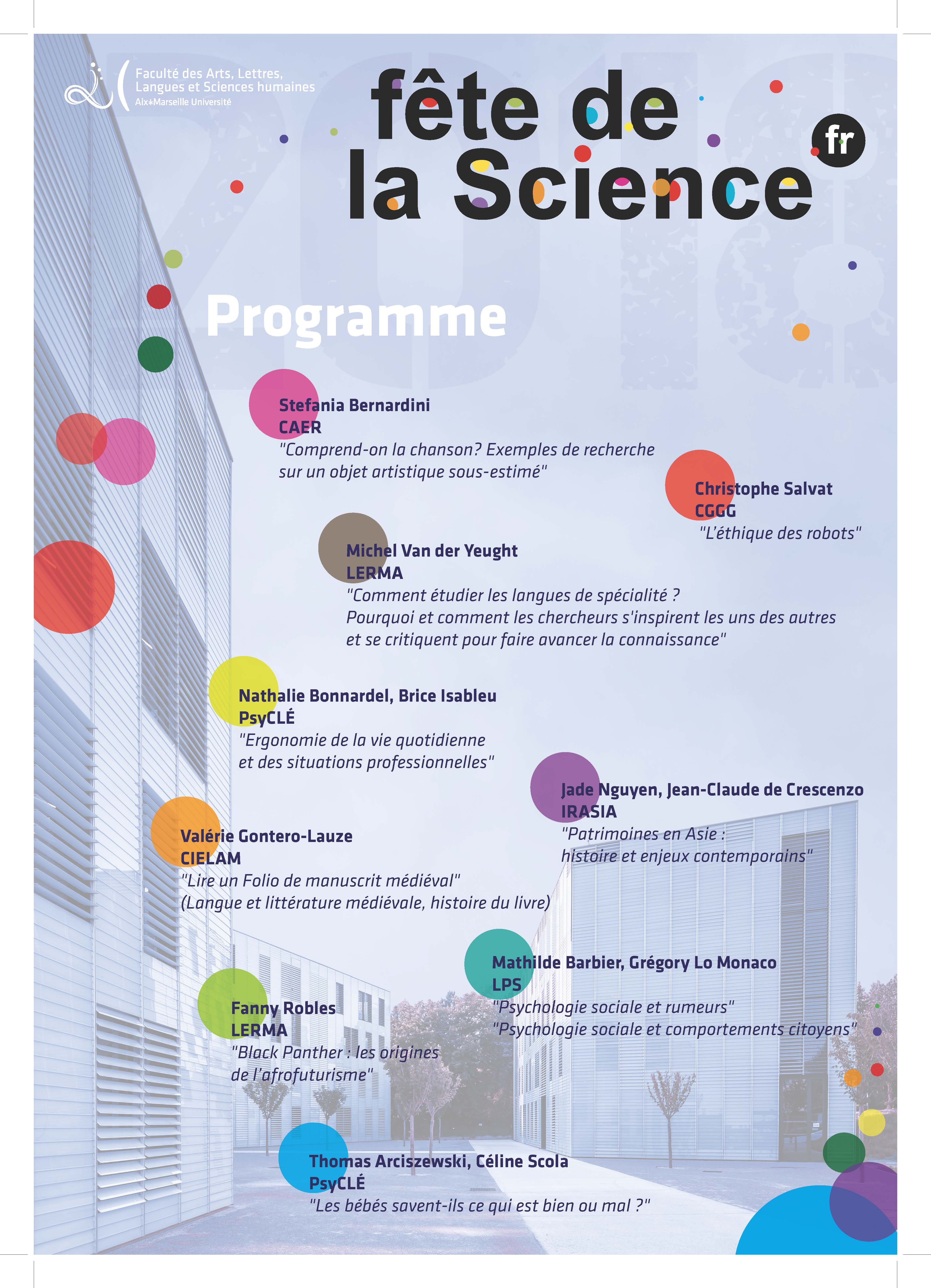 Fête de la Science 2018 | Maison de la Recherche